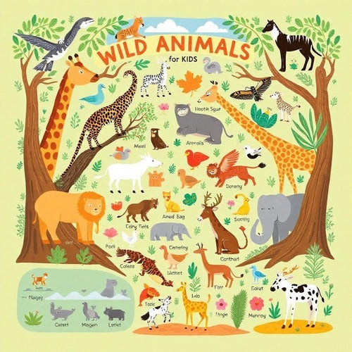 Wild Animals Chart: A Fun DIY Project for Kids' Learning – Kiddale123
