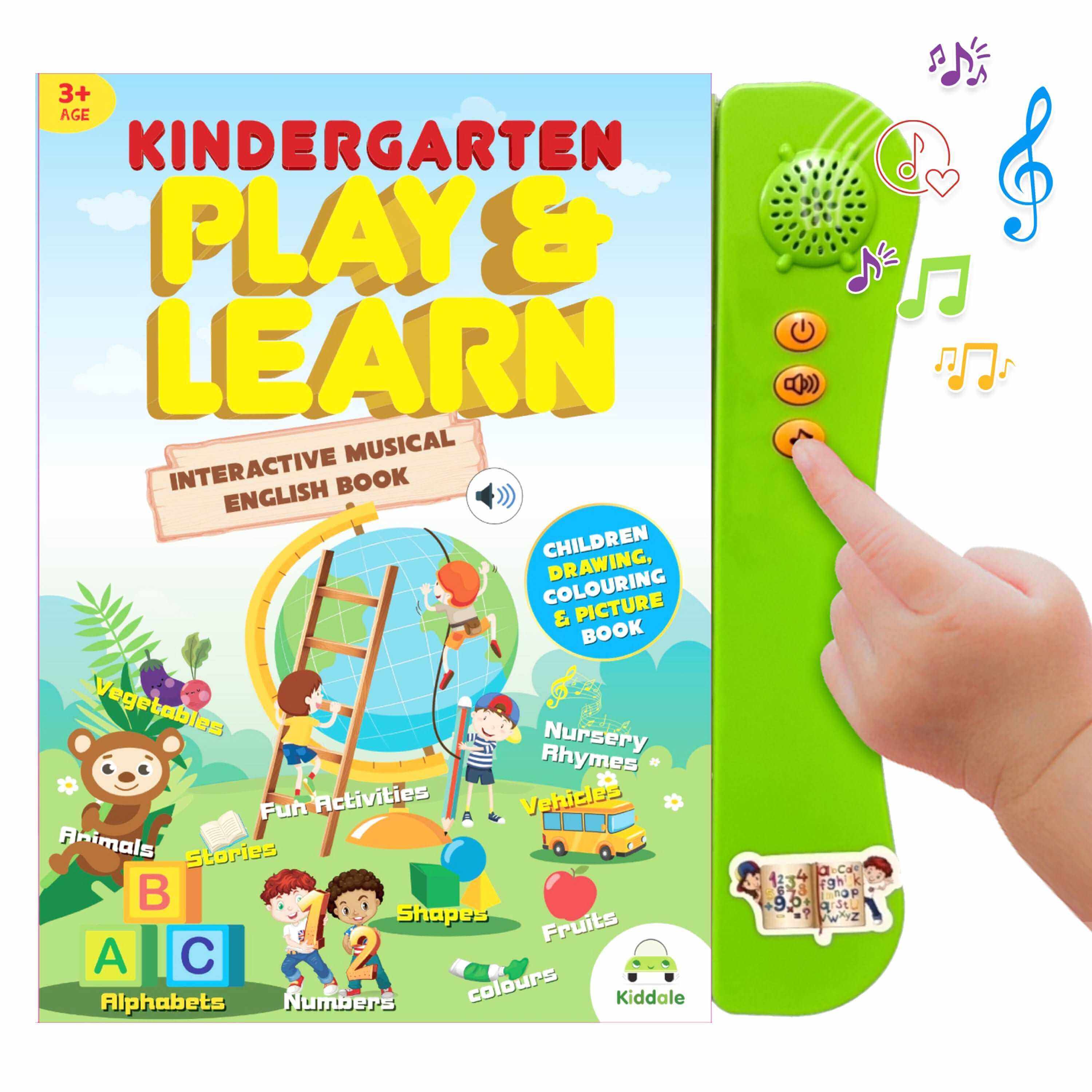 Kiddale ABC 123 Nursery Musical Book for Kid with Activities and Rhyme ...